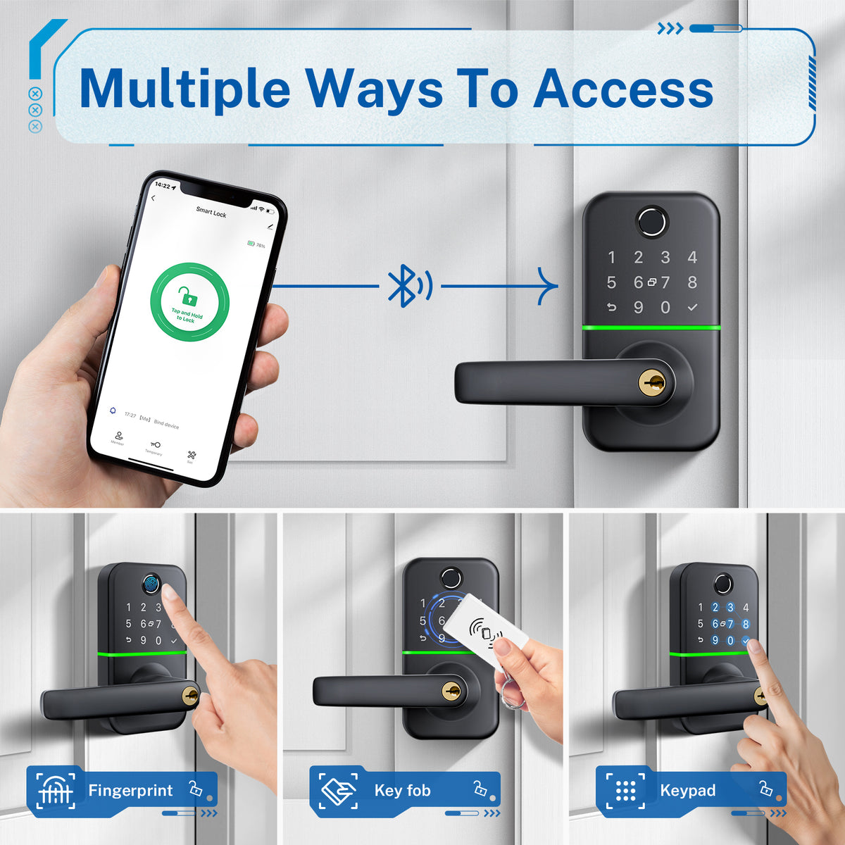 Smart Door Lock with Handle – KUCACCI